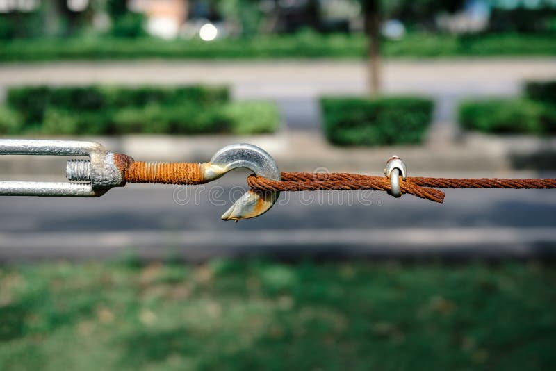 Rusty sling and hook stock image. Image of green, equipment - 192069771