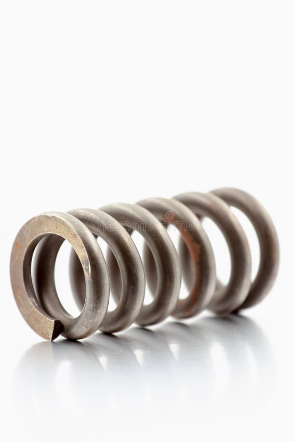 Thick steel rusty spring stock image. Image of compression - 192329299