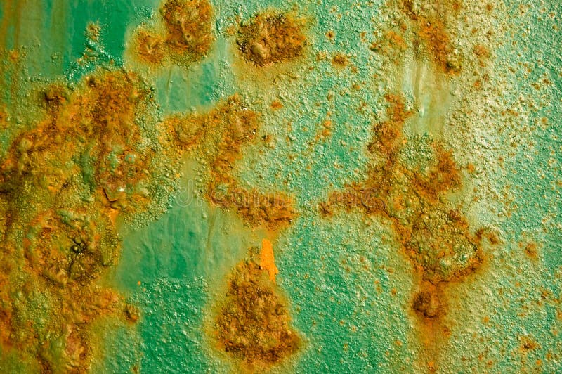 Rusty Stained Metal with Eroded Texture Stock Photo - Image of ...