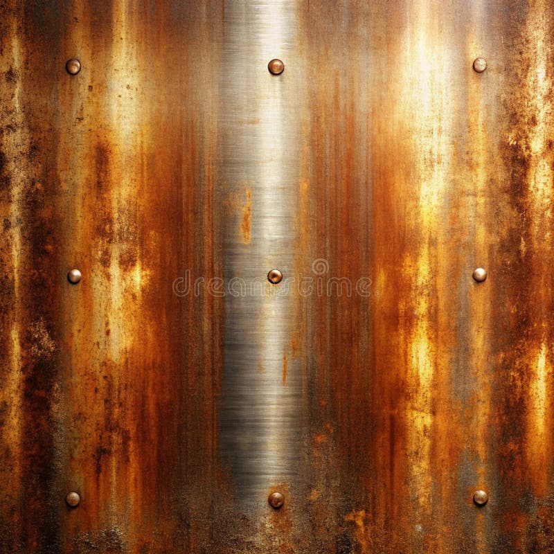 Rusty Stainless Steel Texture with Grunge Effects Stock Illustration ...