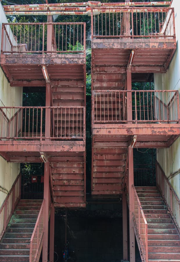 Rusty Stairs editorial stock image. Image of outside - 44045659