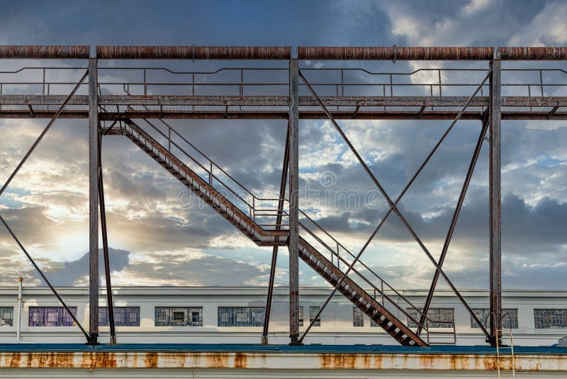 Catwalk on Lake Michigan in Port Washington Wisconsin Stock Photo ...