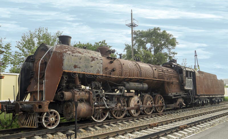 Rusty steam locomotive stock photo. Image of construction - 28332074