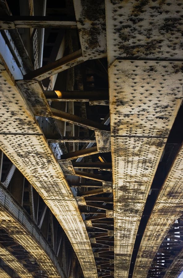Rusty steel bridge stock image. Image of engineering - 10744513