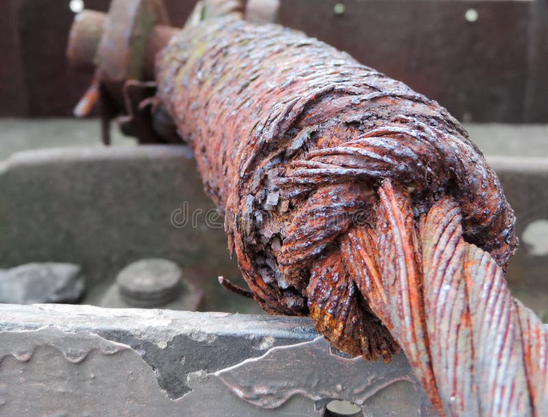 Rusty steel cable stock image. Image of damaged, fashioned - 69086175