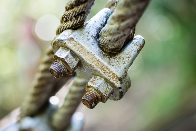 Rusty Steel Cable, Bad Condition Stock Image - Image of closeup, moored ...