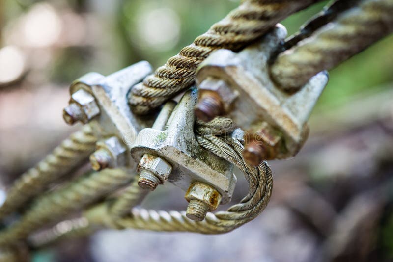 Rusty Steel Cable, Bad Condition Stock Photo - Image of brown, metal ...