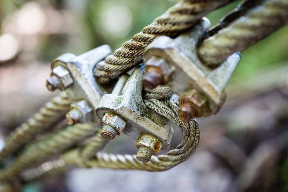 Rusty Steel Cable, Bad Condition Stock Photo - Image of brown, metal ...