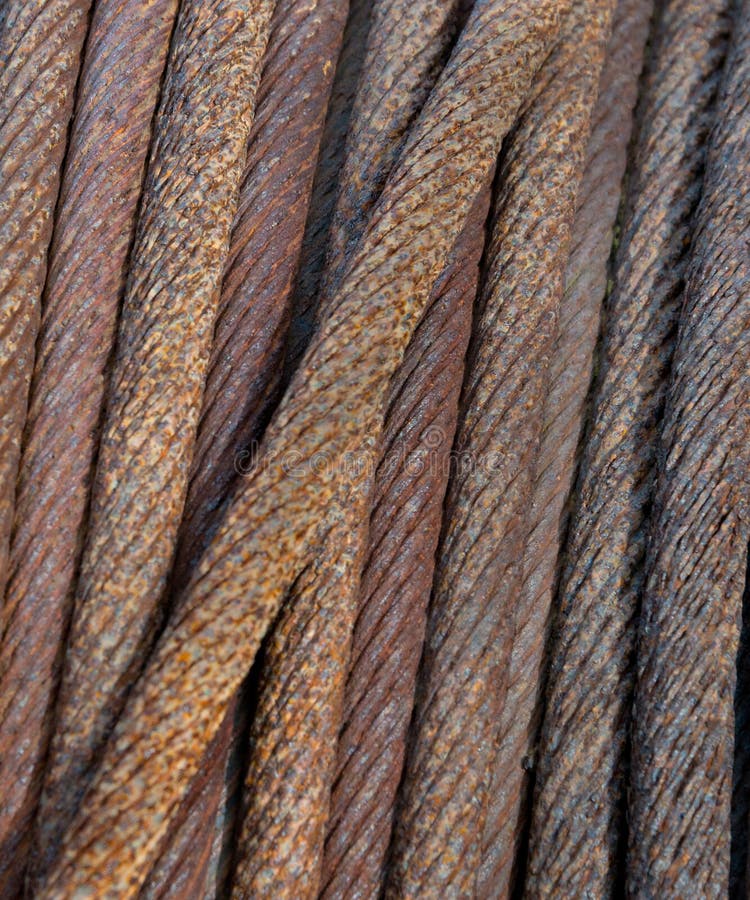 Rusty Steel Cable stock image. Image of maritime, steel - 215988611