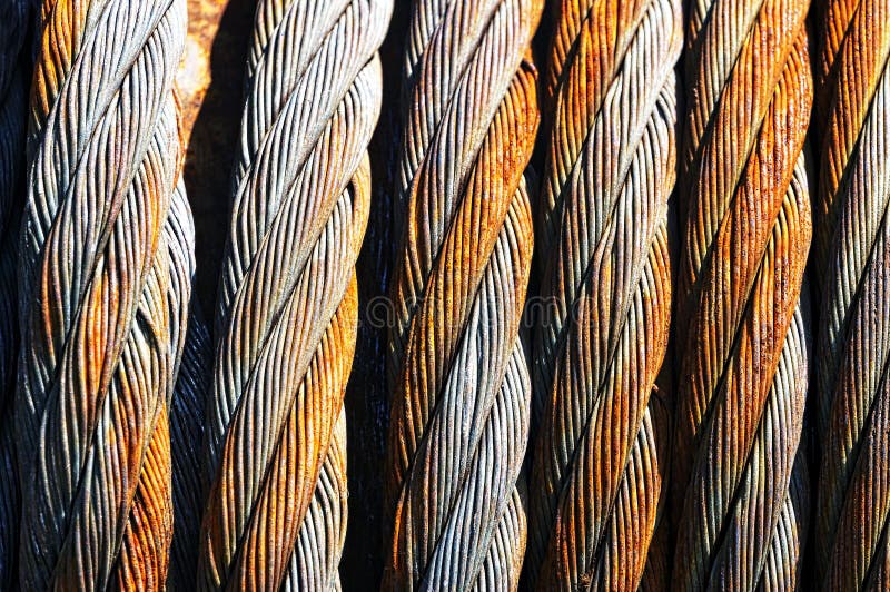 Rusty steel cables stock image. Image of metal, pattern - 42581745