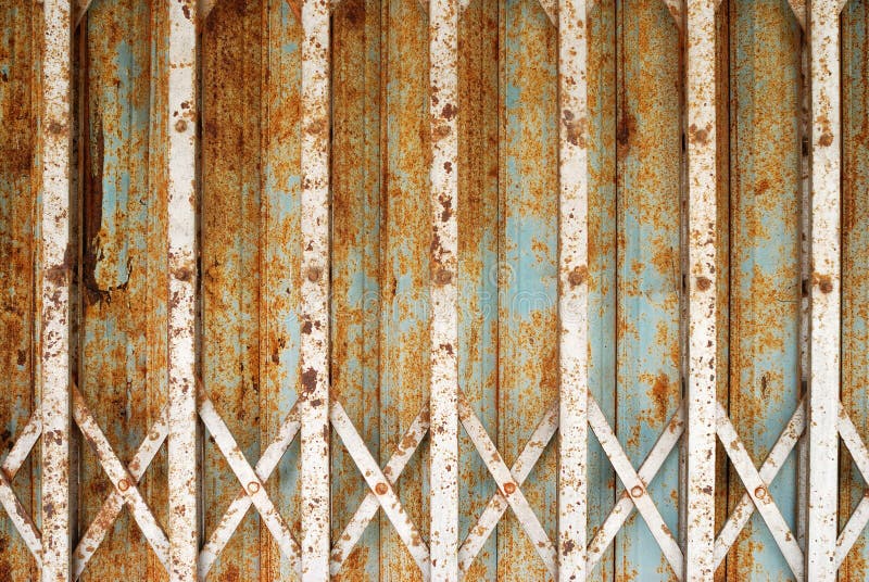 Rusty steel door stock photo. Image of exterior, iron - 27455696