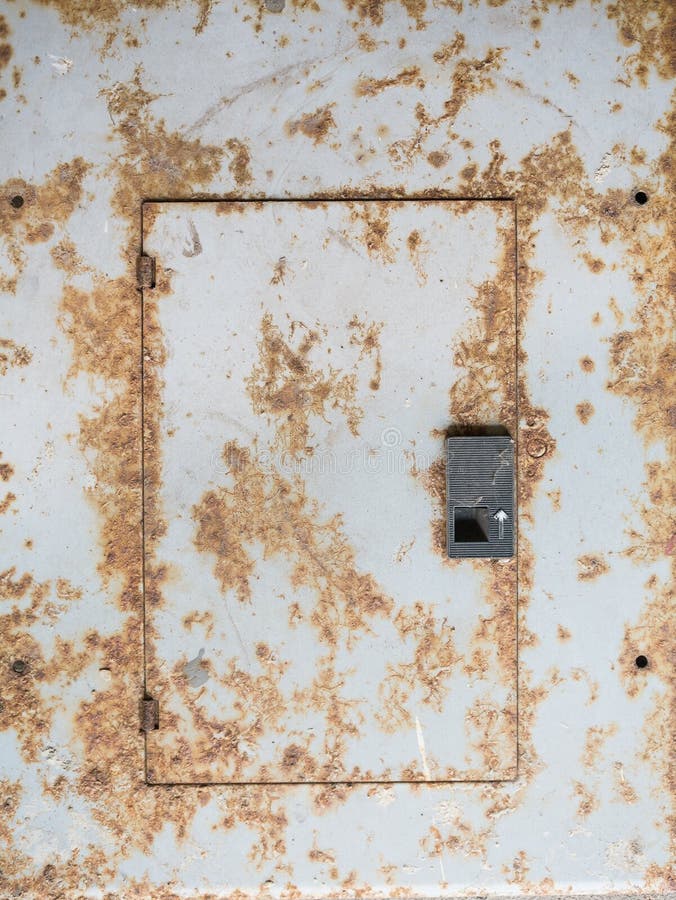 Old Electrical Panel Board with Full of Rust Stock Photo - Image of ...
