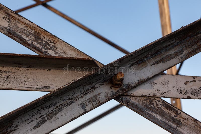 Rusty steel frame stock photo. Image of background, iron - 110131672