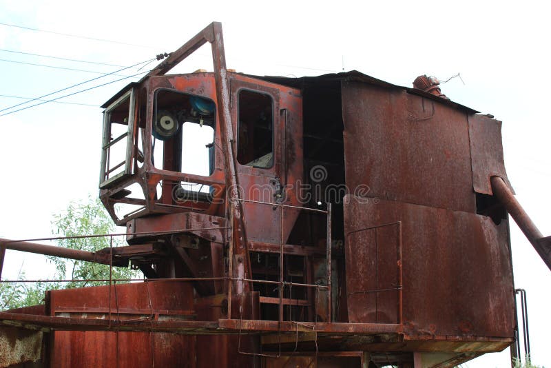 Rusty steel machine stock photo. Image of brown, abandoned - 55640282