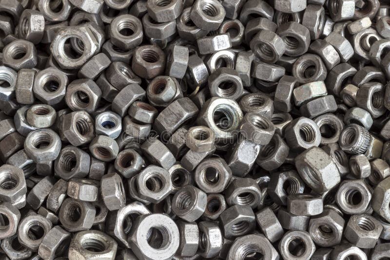 Rusty steel nuts stock photo. Image of thread, engineering - 198510388
