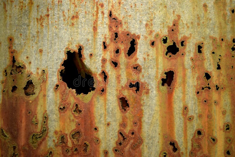 The Rusty Steel Damage Background Stock Image - Image of building ...