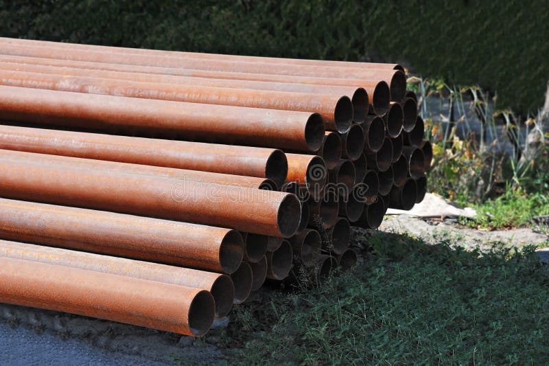 Rusty steel pipe stock image. Image of pipes, polyurethane - 202226227