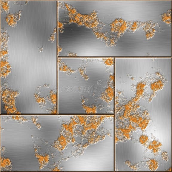 Rusty Steel Plates. Iron Defense Stock Illustration - Illustration of ...