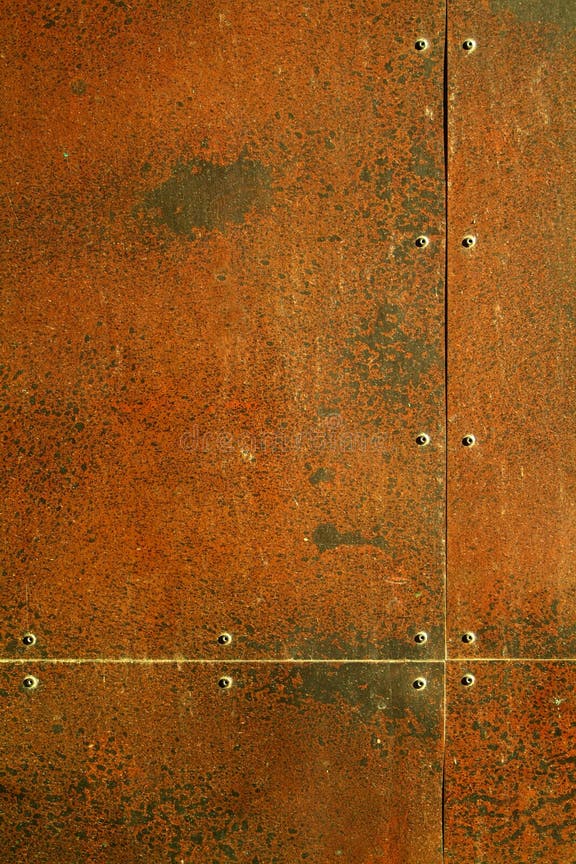 Rusty steel with rivets stock photo. Image of texture - 3659450