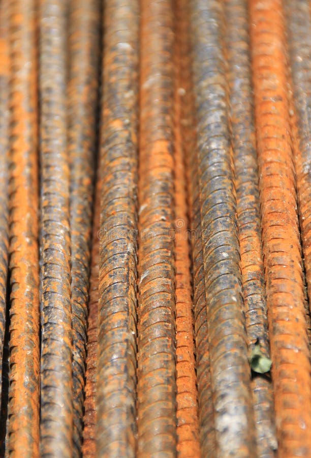 Rusty steel rods. stock image. Image of equipment, activity - 55379081