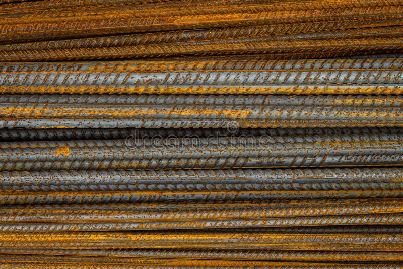 Rusty Steel Rods. Material for the Construction of Buildings and Houses ...