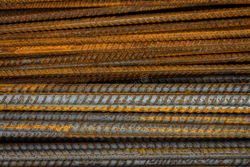 Rusty Steel Rods. Material for the Construction of Buildings and Houses ...