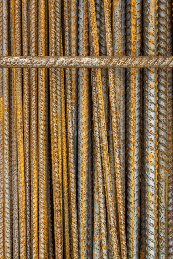 Rusty Steel Rods. Material for the Construction of Buildings and Houses ...