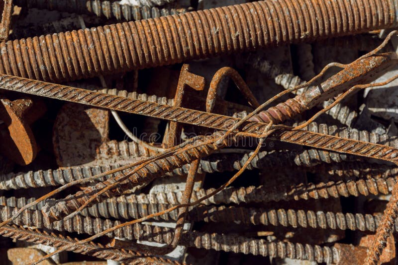 Metal Rods. Preparatory Work before Concreting. Rebars for Reinforced ...