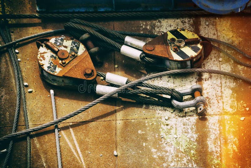 Shipboard Rusty Steel Cables Stock Photos - Free & Royalty-Free Stock ...