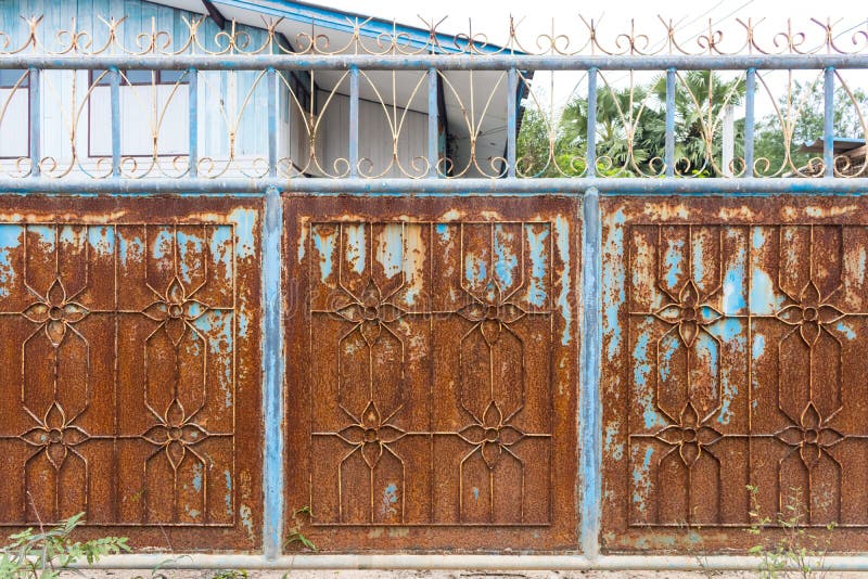 Rusty of Steel Sliding Door Stock Photo - Image of rustic, structure ...