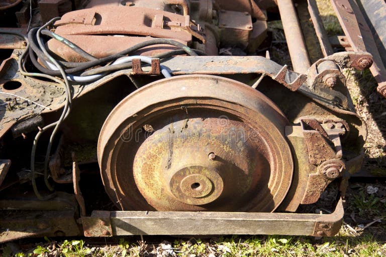 Rusty steel wheels stock image. Image of track, metal - 36688555