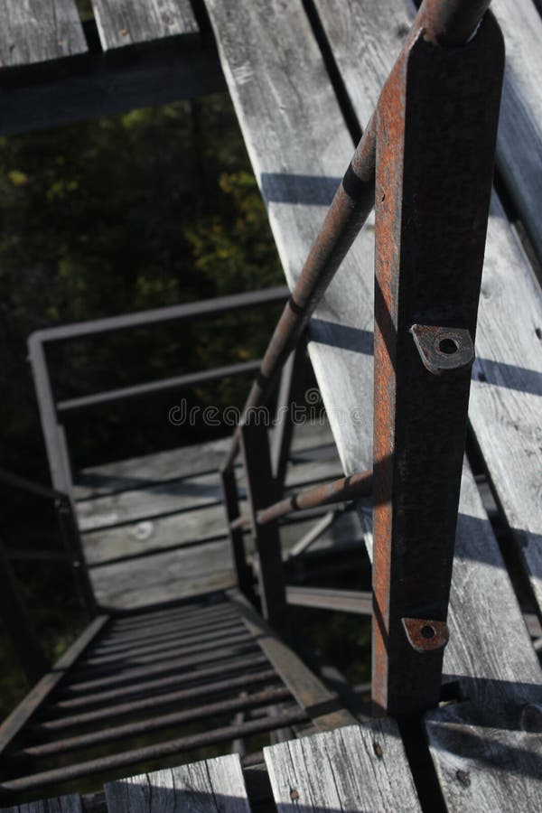 Rusty steps stock image. Image of chair, green, angle - 46544327