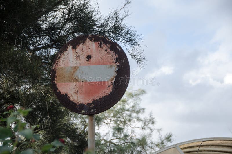Old rusty stop sign stock image. Image of sign, still - 5538499
