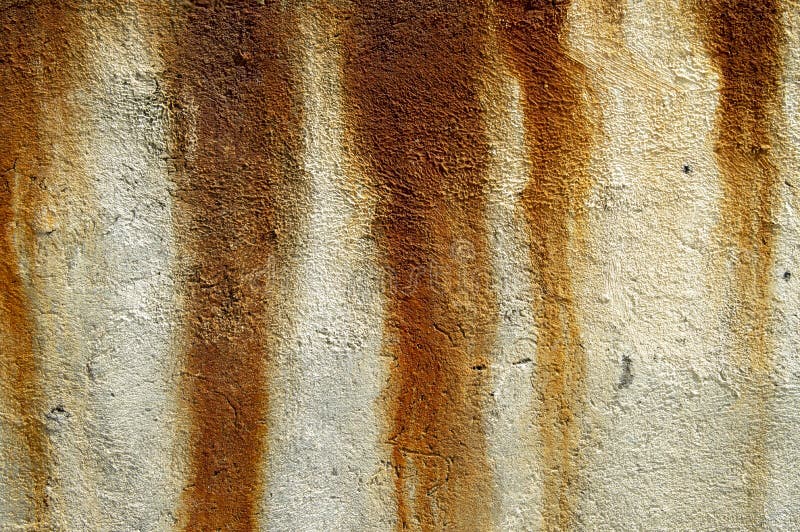 Rusty Streaks on Concrete Background Stock Image - Image of texture ...