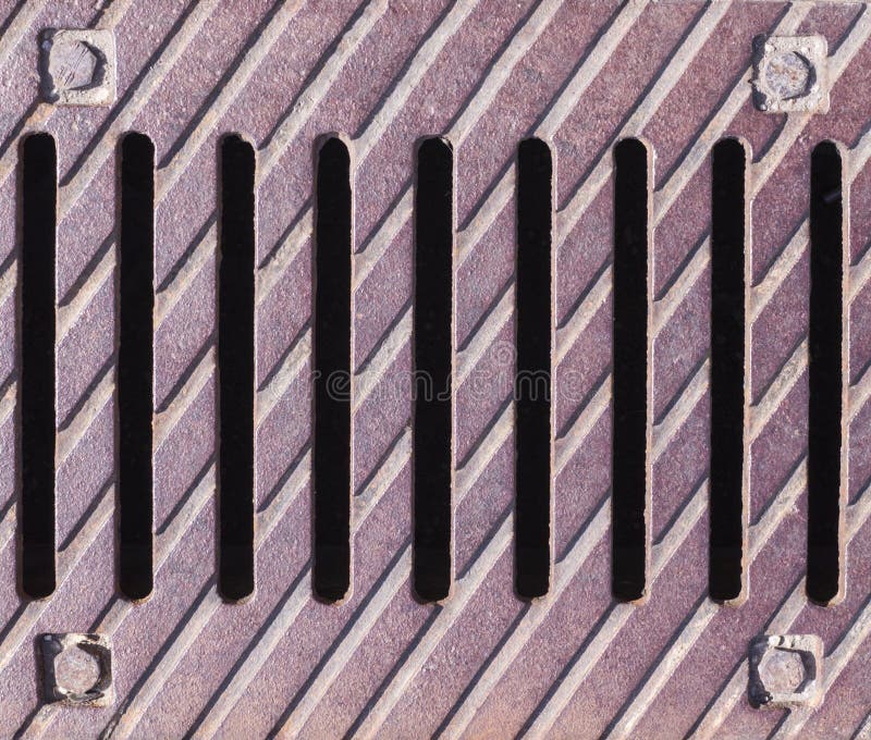 Street Gutter with Water Flow on Tiled Sidewalk at Rainy Day ...