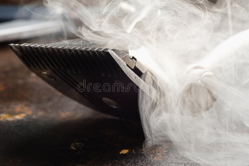 On a Rusty Surface Manual Clipper and Razor. Close Up. Rustic ...