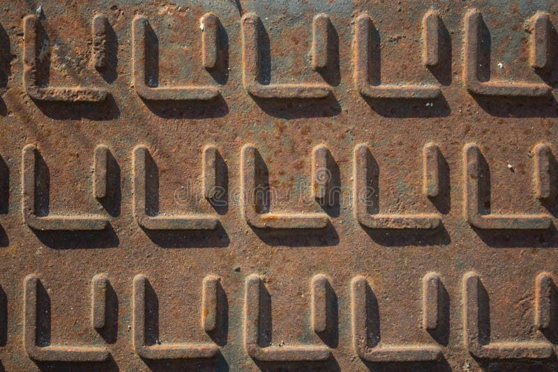 Rusty Surface Texture with Square Shape Embossed Patterns Stock Photo ...