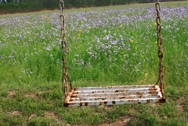 Rusty swing stock image. Image of color, swing, green - 56409017