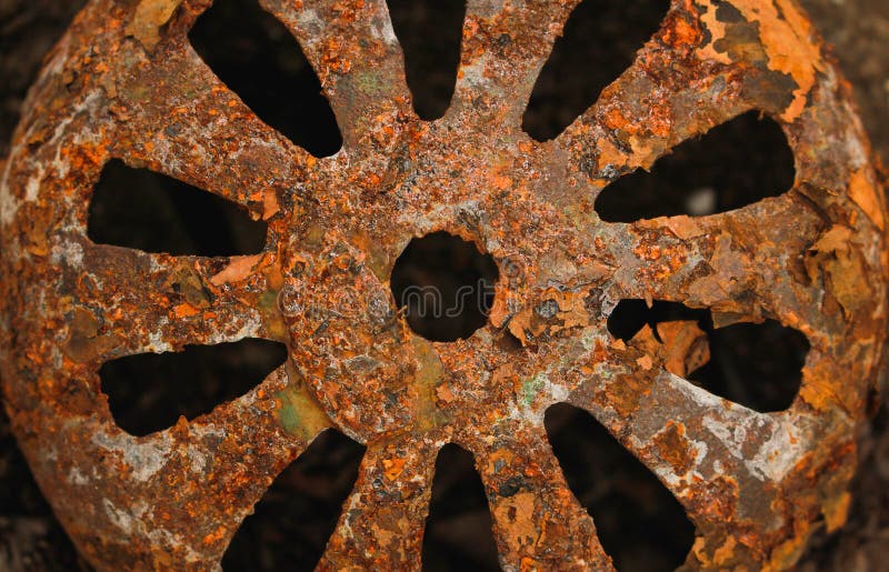 The Rusty Texture on Circle Steel Surface Stock Photo - Image of metal ...