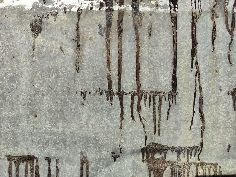Rusty Texture with Drips Running Down a Weathered Concrete Surface ...