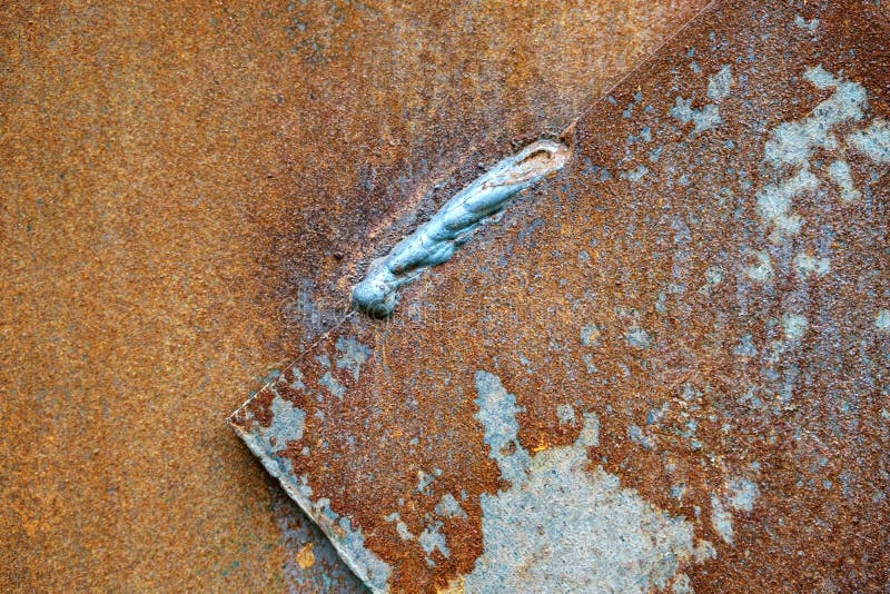 Rusty Texture of the Metal Surface with Traces of Welding Stock Photo ...