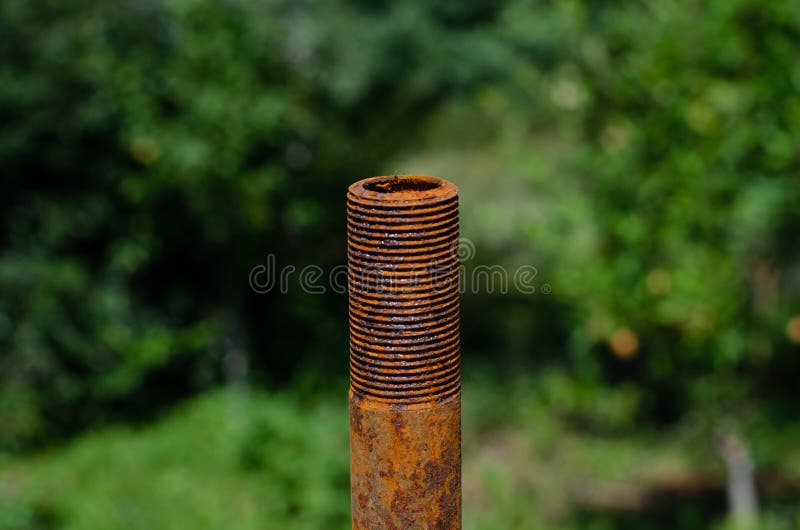 Rusty threaded pipe stock image. Image of thread, rusty - 160311135