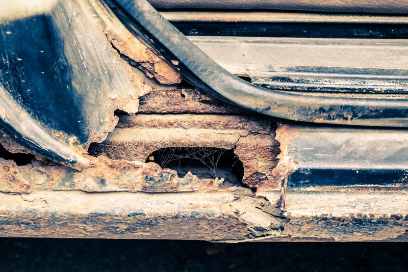 Rusty Threshold and Bottom of Car Door Stock Photo - Image of color ...