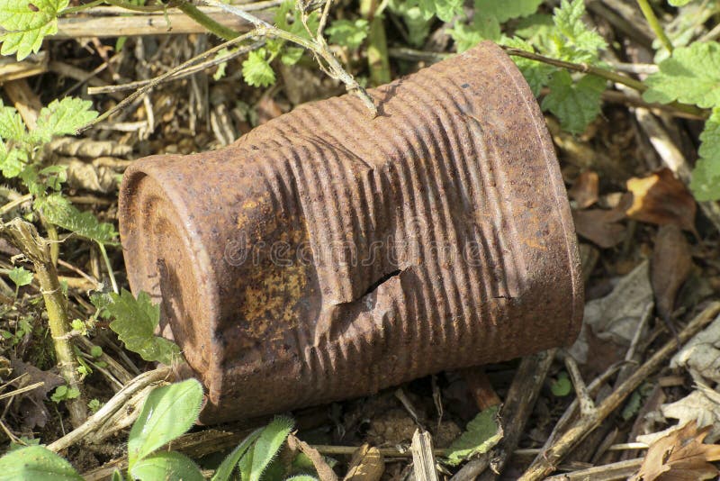 Dented tin can stock photo. Image of opened, dented, white - 25971180