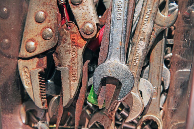 Rusty tools stock photo. Image of pliers, rust, toolbox - 28808622