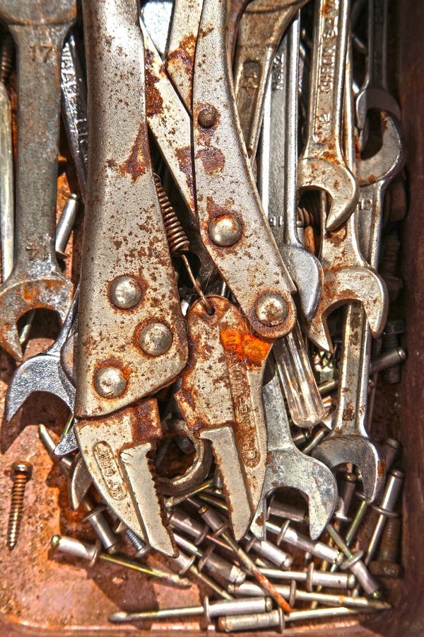 Rusty tools stock photo. Image of pliers, rust, toolbox - 28808622