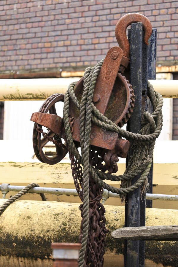 Rusty Tools and Ropes in the Dockyard in Bristol Stock Photo - Image of ...