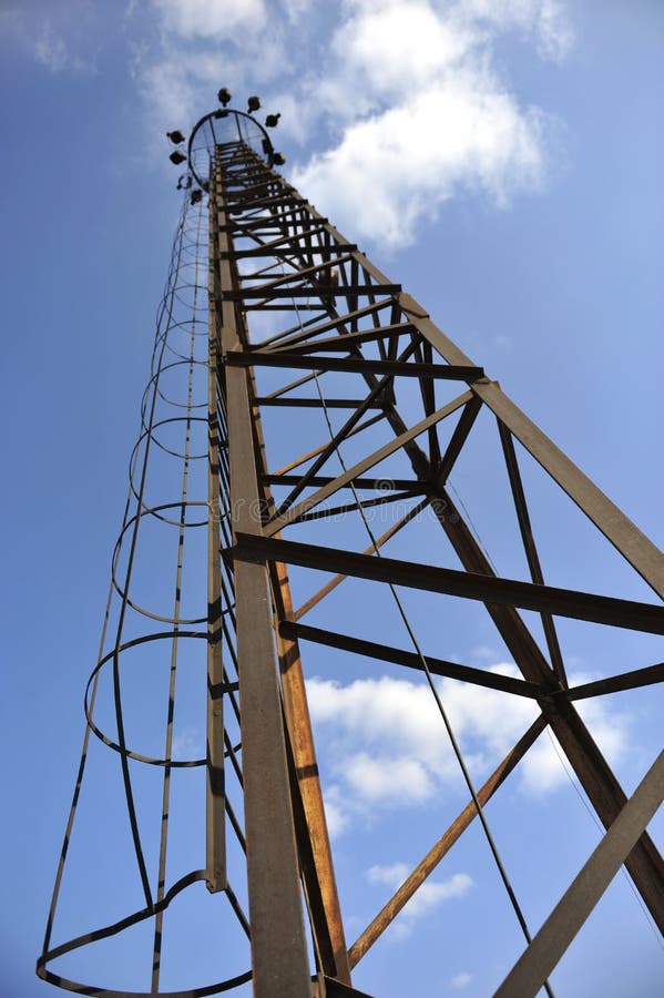 Tall rusty old tower stock photo. Image of rusting, blue - 8344164