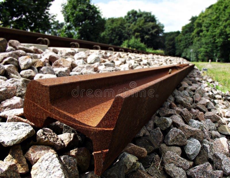 Rusty track stock image. Image of track, rust, tracks - 98528741