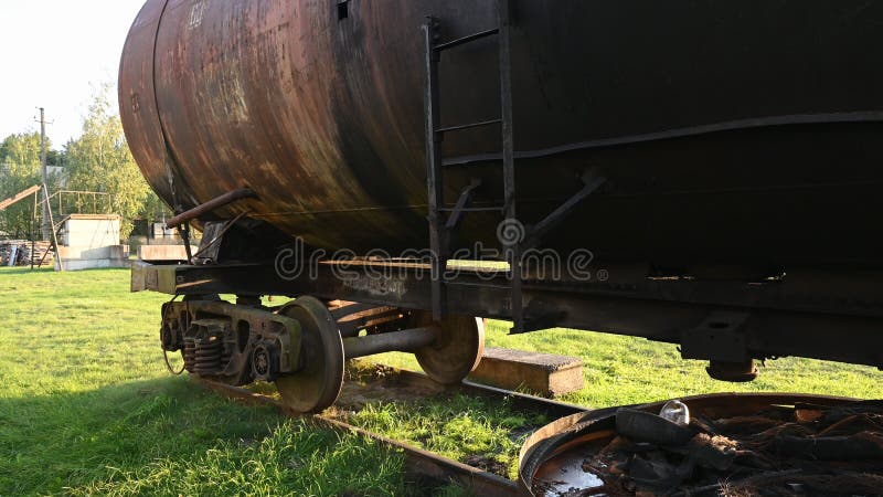 Rusty Train Containers. Worn-out Trucks Stock Photo - Image of ...